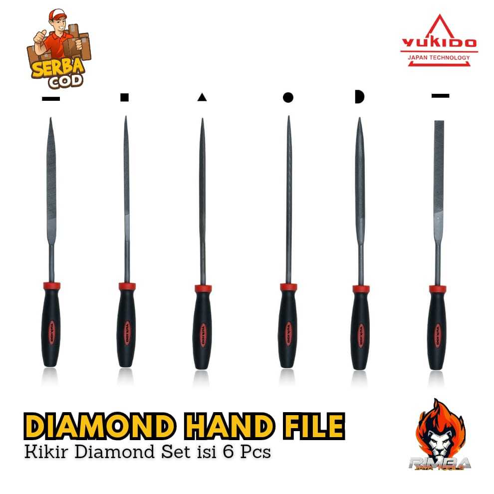 Jual Yukido Files set 6pcs Kikir Diamond set 6pc Kikir yukido Kikir ...