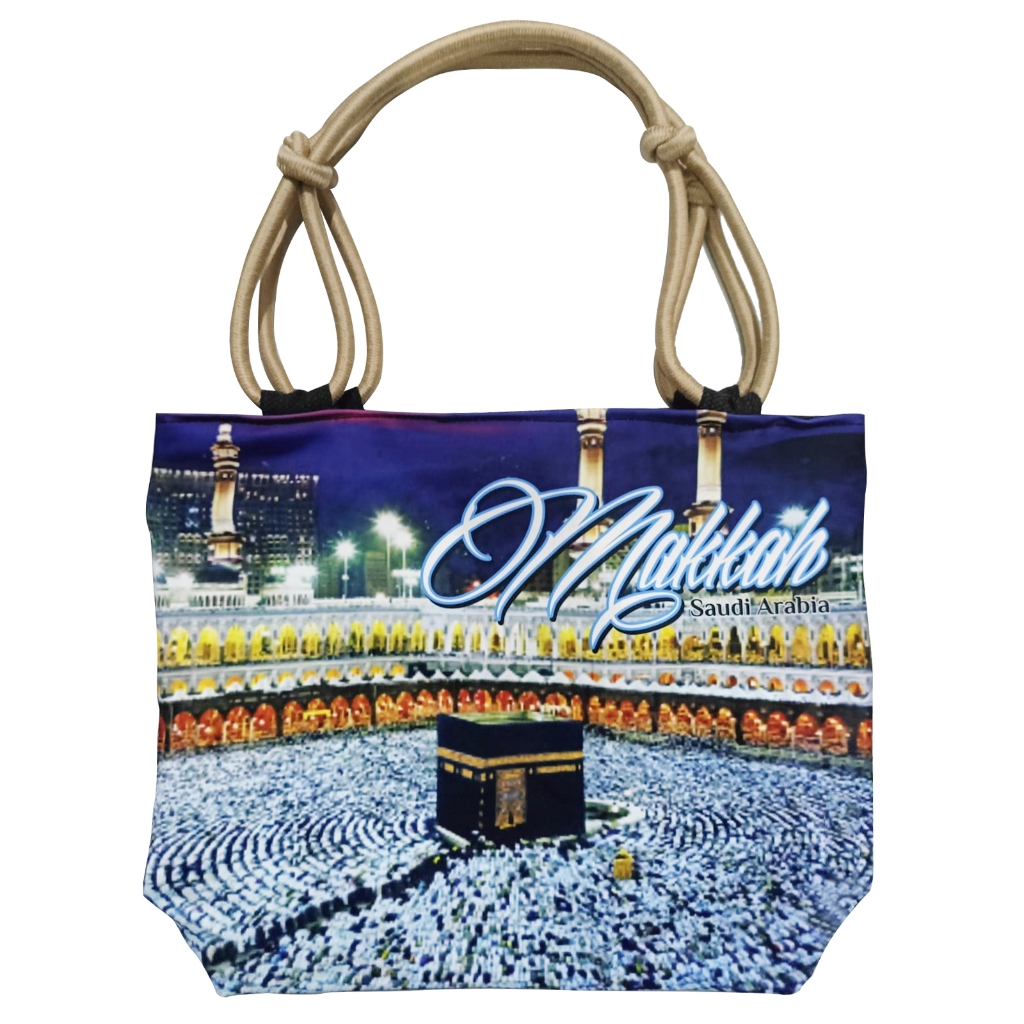 Jual Tote Bag Tas Wanita Tote Bag Makkah Tali Sublim Printing | Shopee ...