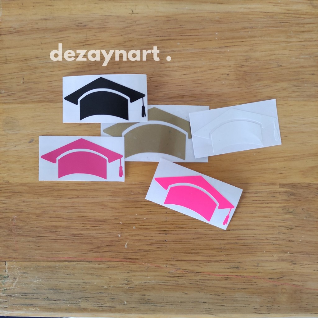 Jual Sticker Bentuk Toga Topi Wisuda Graduation Bisa Custom | Shopee ...