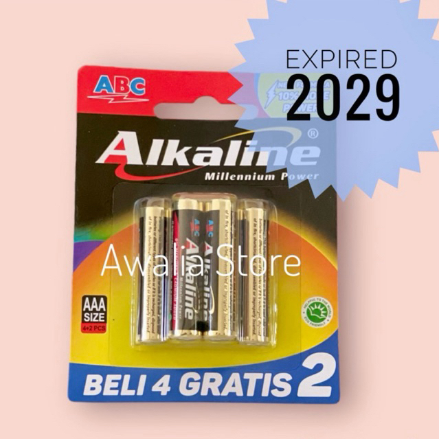 Jual Baterai Alkaline ABC AAA/A3 isi 6, batu baterai/batere/battery ABC ... Jual Baterai Alkaline ABC AAA/A3 isi 6, batu baterai/batere/battery ABC ...