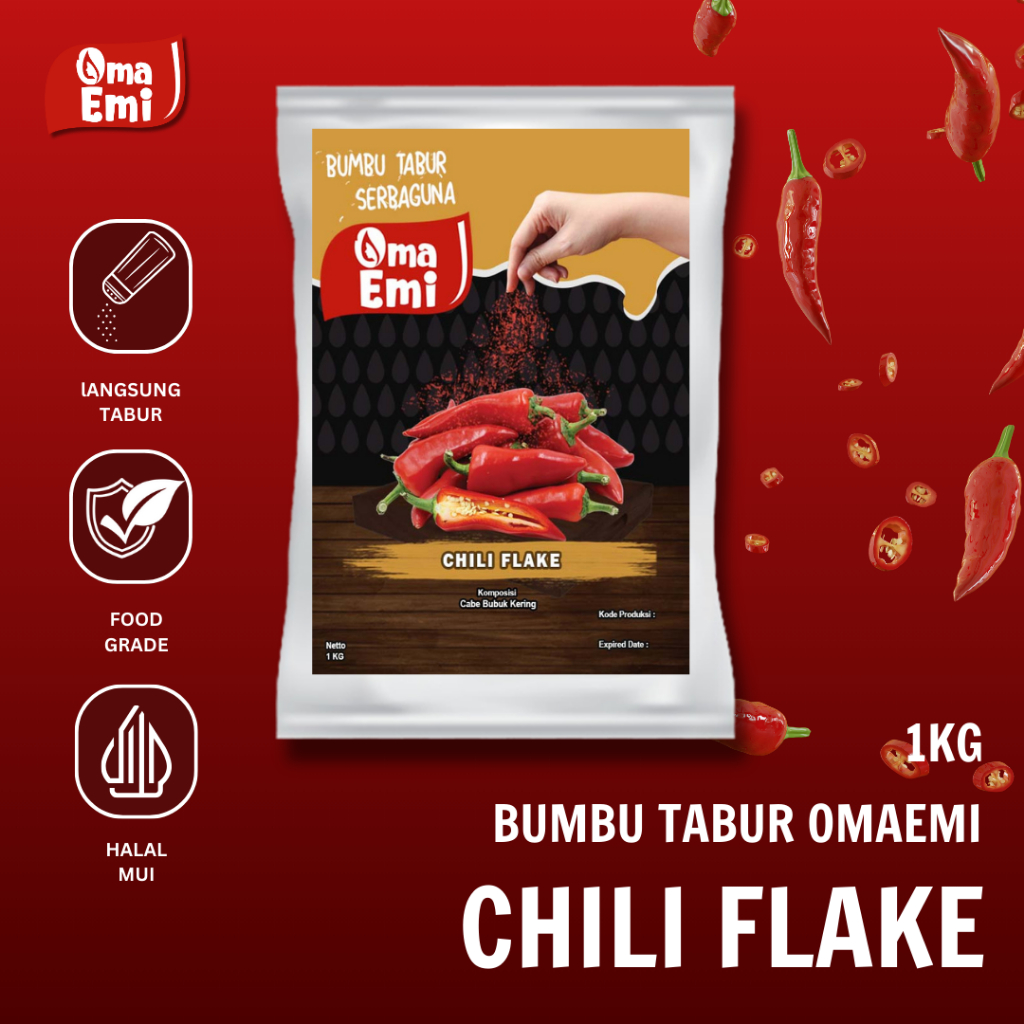 Jual BUMBU TABUR CABE / CHILI (FLAKE) | Shopee Indonesia