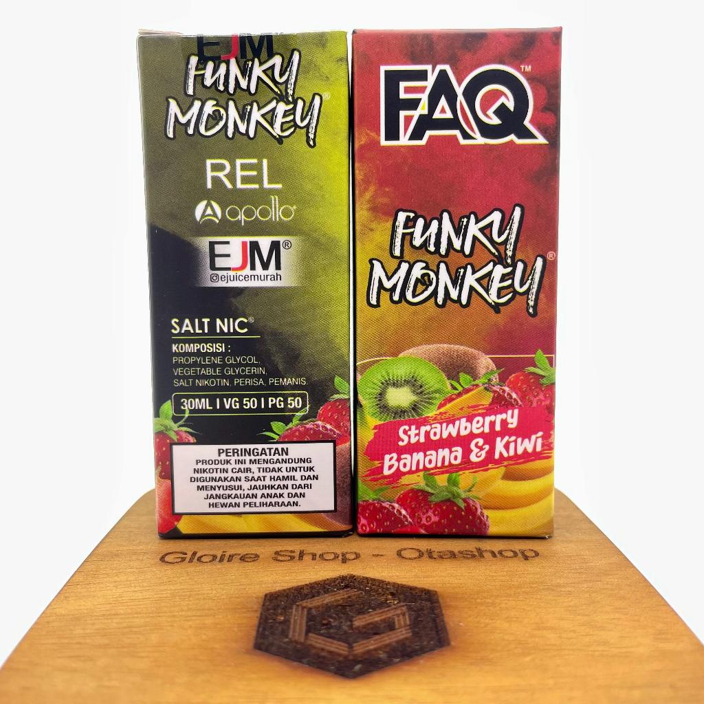 Jual Salt Nic EJM Faq Funky Monkey Strawberry Banana Kiwi 30ml 35mg ...