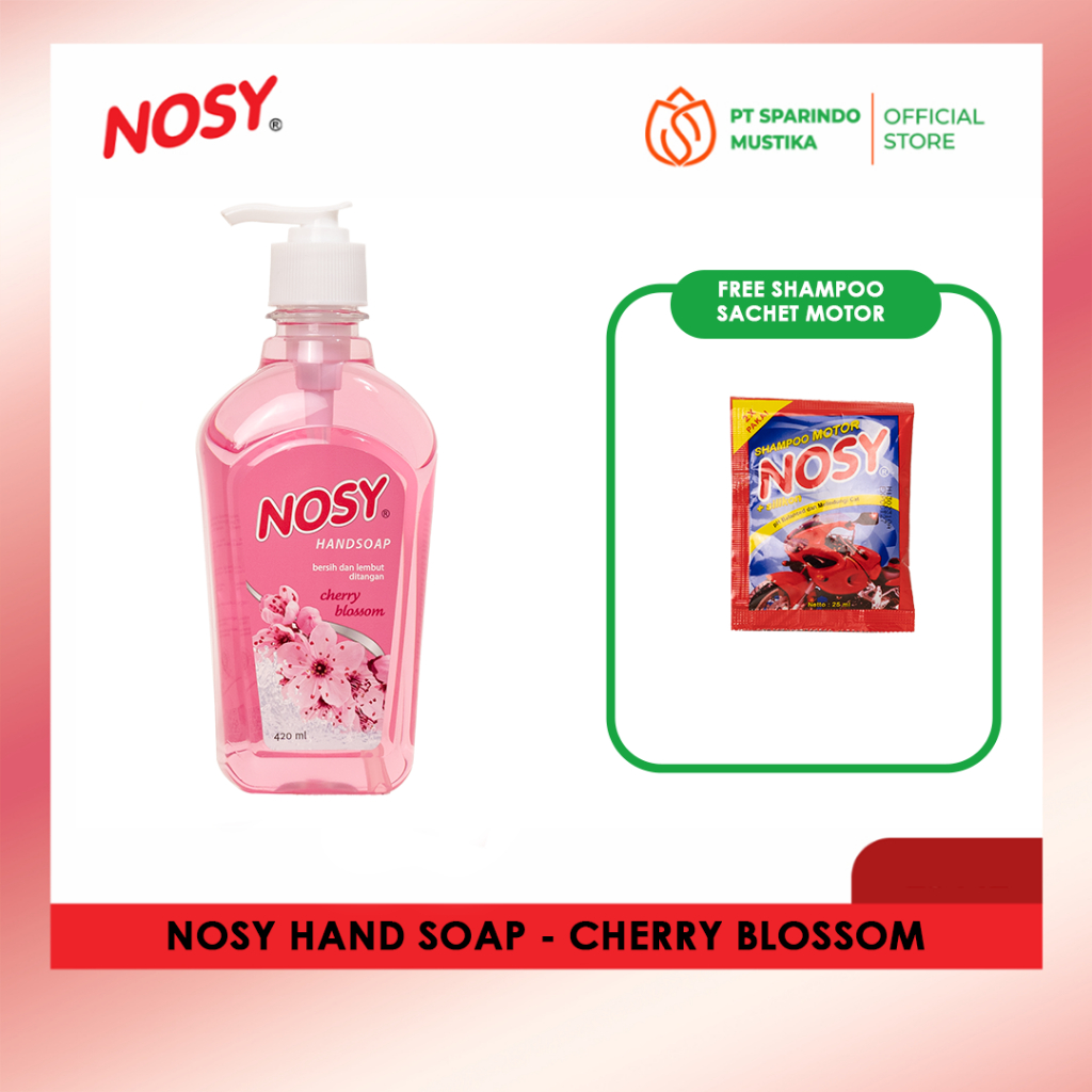 Jual NOSY Hand Soap Pump 420ml Cherry Blossom | Shopee Indonesia