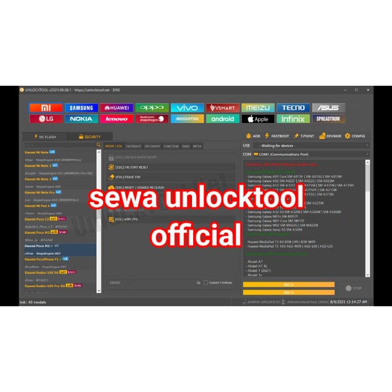 Jual jasa sewa unlocktool fast respon 24 jam 100% original | Shopee Indonesia