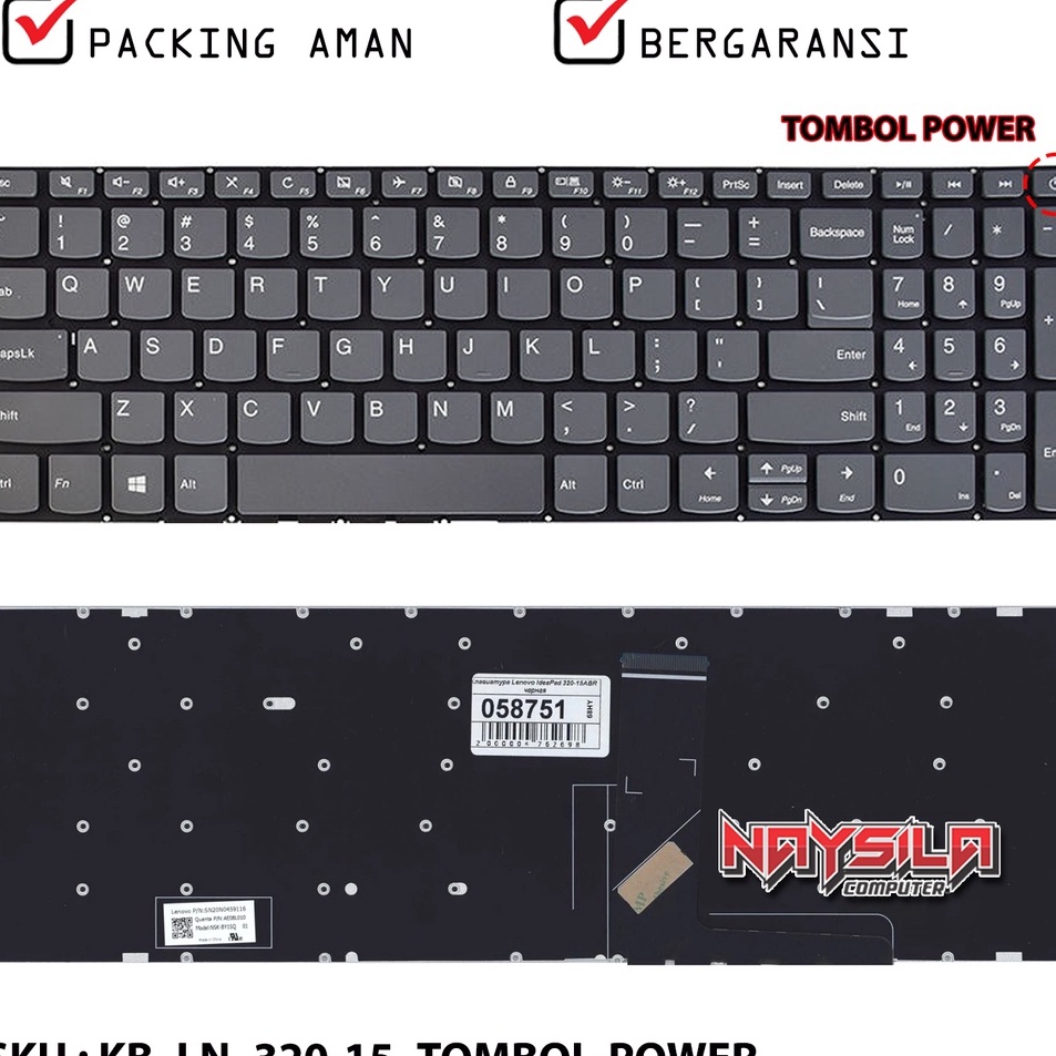 Jual Keyboard LEN Ideapad 33S15ARR 3215 32S15 3215IAP 32S15IAP 3215IKB ...