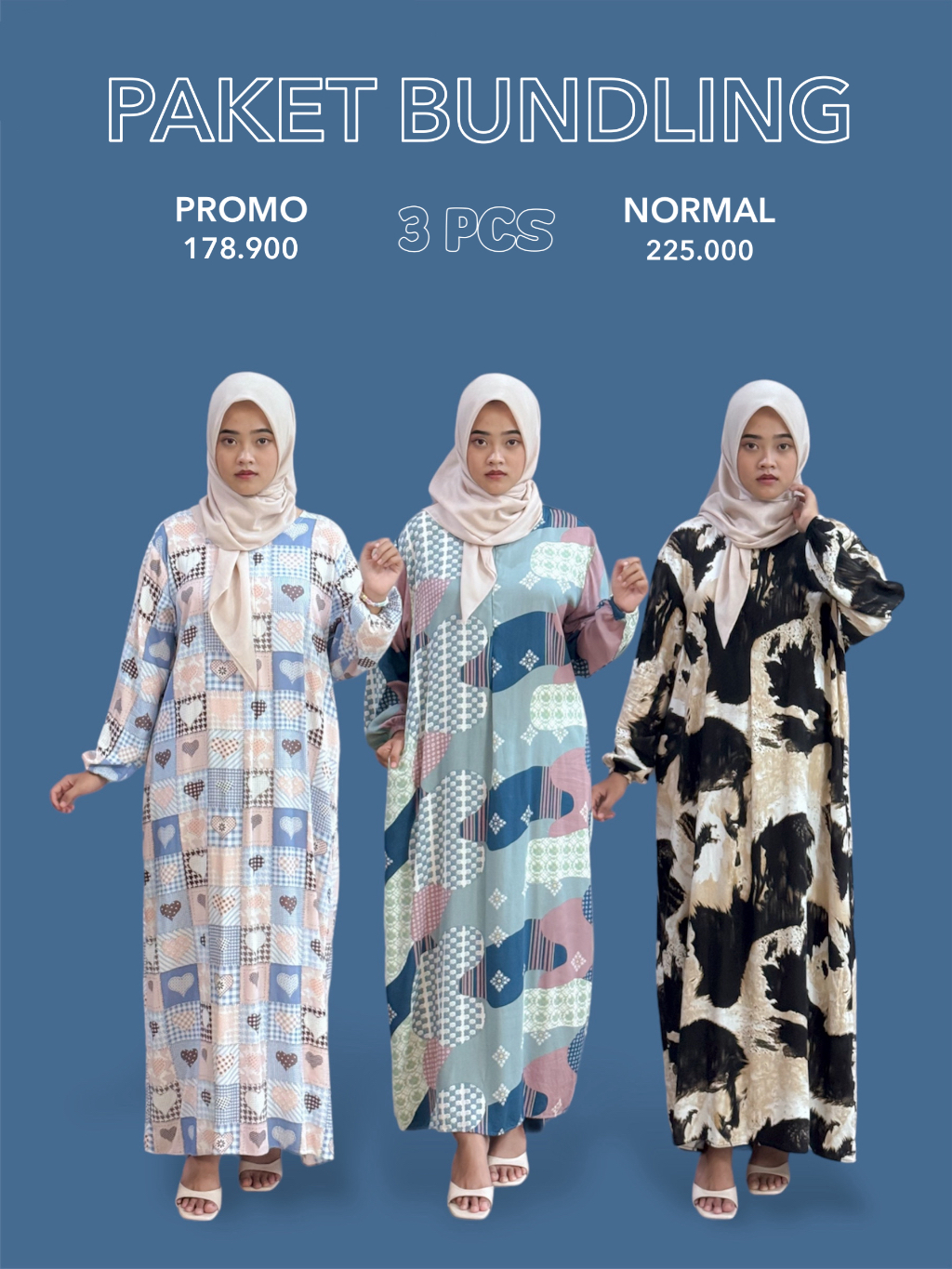 Jual PAKET BUNDLING 3 PCS DASTER GAMIS LAYLA - HiZEER.OUTIT | Shopee ...