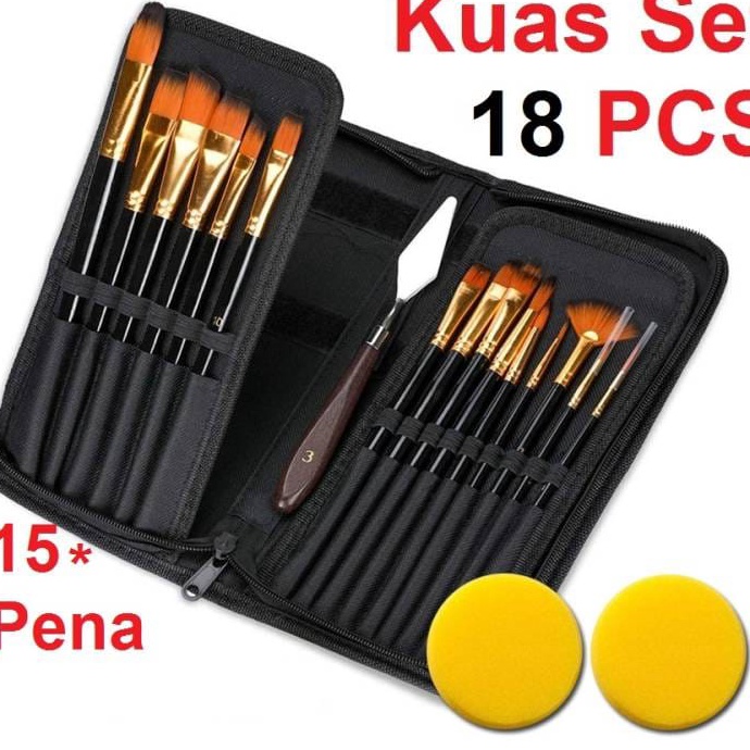 Jual Art Brush Set Kuas Lukis BRS12 SET Kuas Alat Lukis Set Lengkap ...