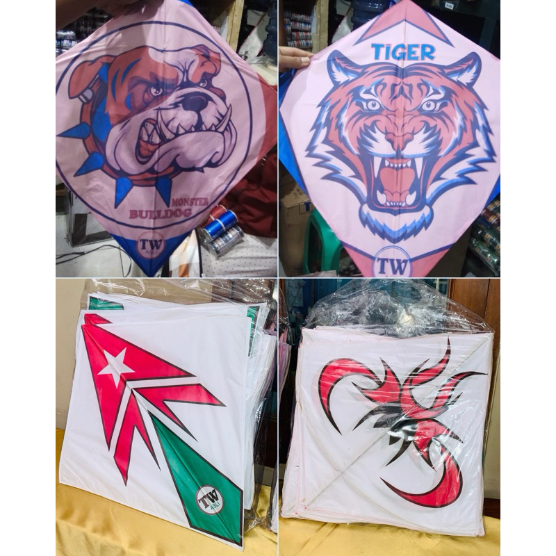 Jual (1 pack) Grosir Layangan sablon motif bahan tissue size 55 cocok ...