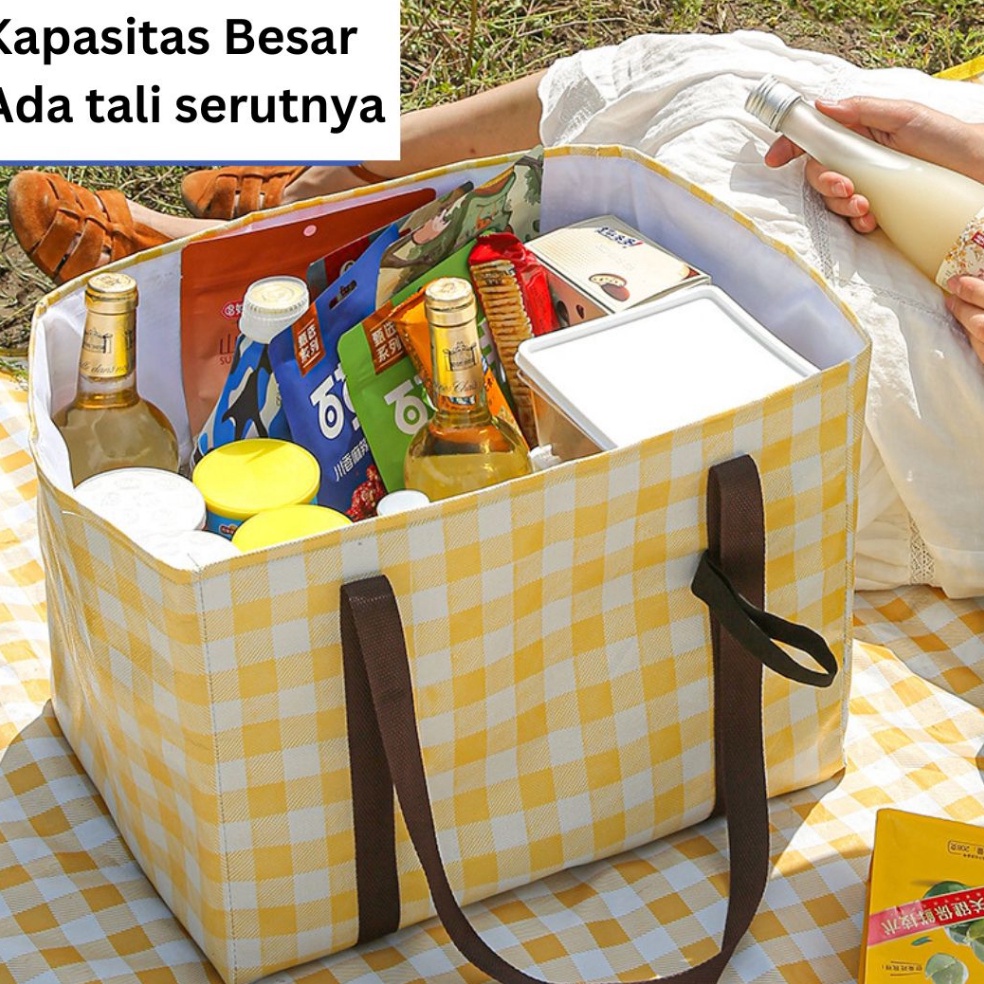 Jual Siap Kirim Tas Piknik Lipat Keranjang Piknik Tas Kemah Lapisan ...
