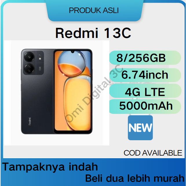 Jual HP smartphone dengan Redmi 13C RAM8/256GB，(promosi)，jaminan 12 ...