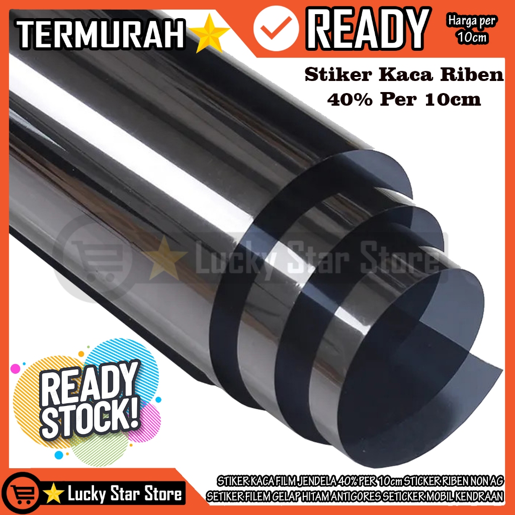 Jual Stiker Kaca Riben Sticker Film Jendela 40% Per 10 Cm Setiker Filem ...