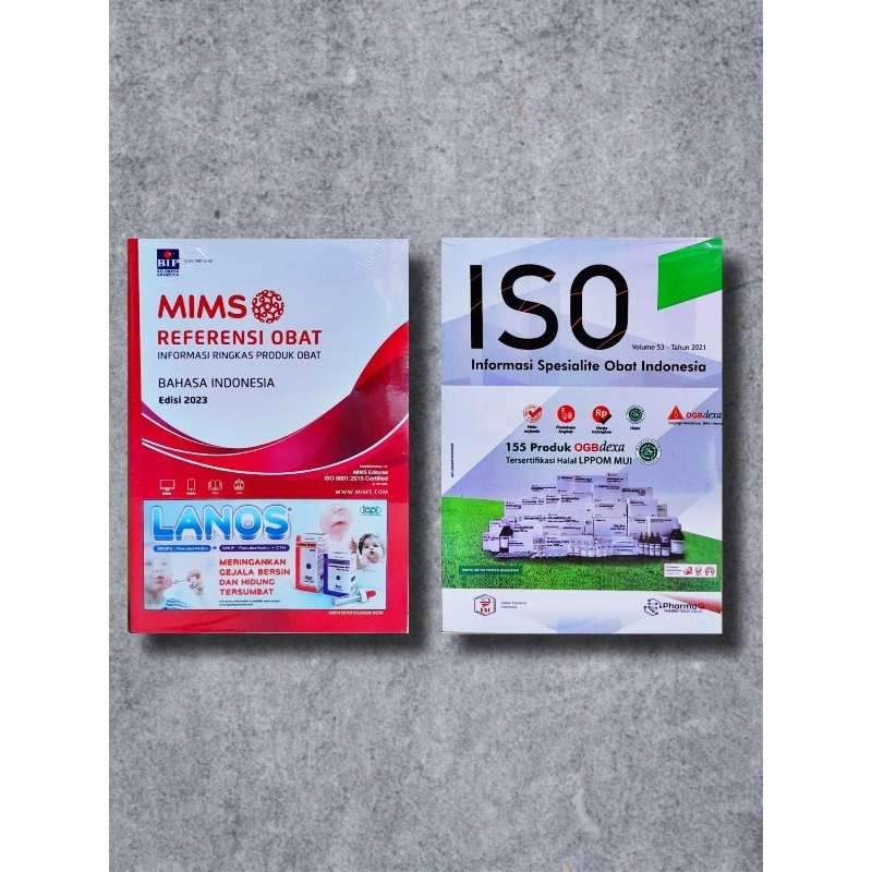 Jual PAKET PAKET 2 BUKU FARMASI TERLARIS ( ISO OBAT VOL.53 + MIMS ...