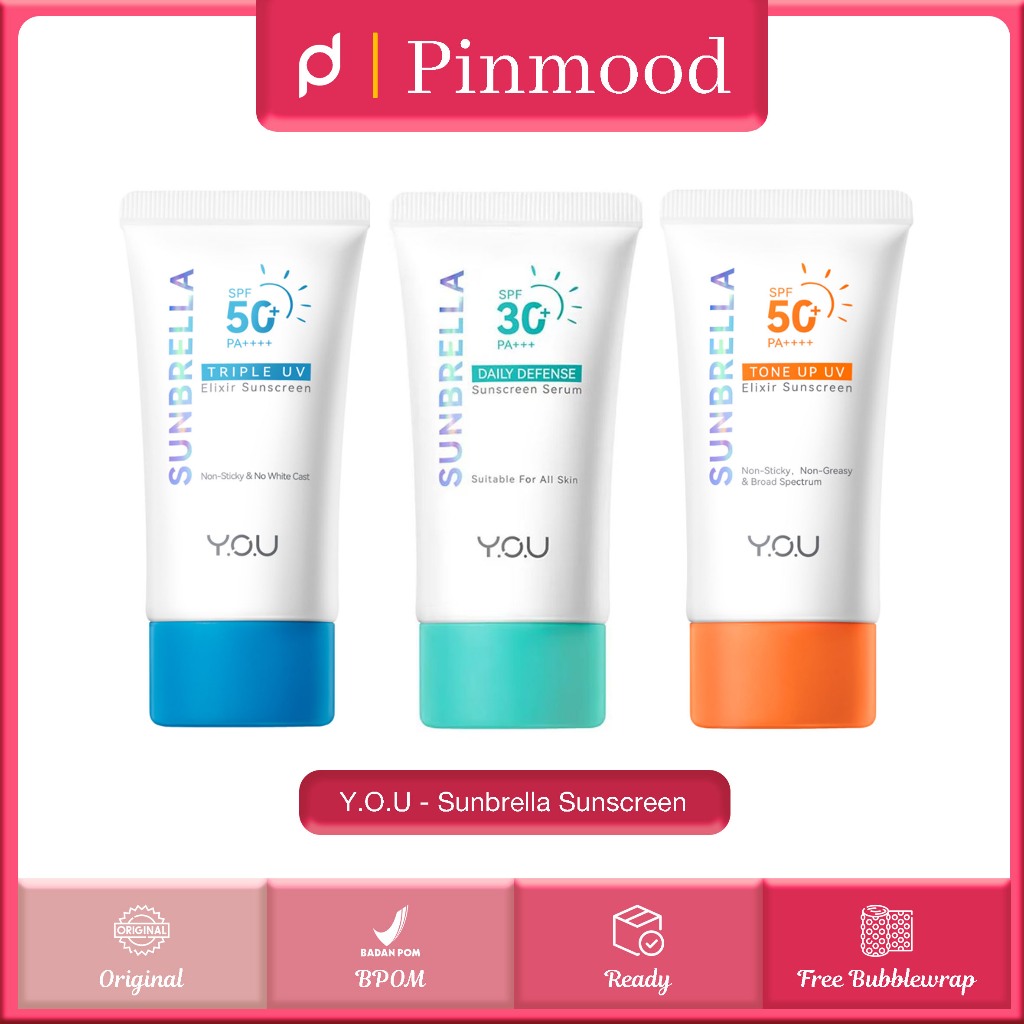 Jual Y.O.U - SUNBRELLA SUNSCREEN ( 30 / 40 ml ) - Sunscreen Wajah Triple UV | Daily Defense ...