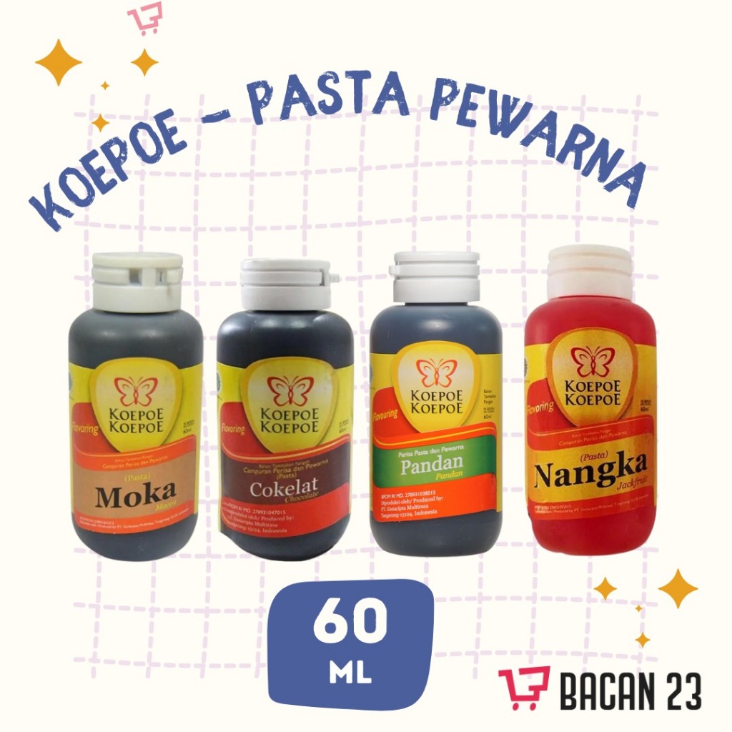 Jual Koepoe Pasta Makanan (60ml) ( Pandan - Nangka - Moka - Cokelat ...