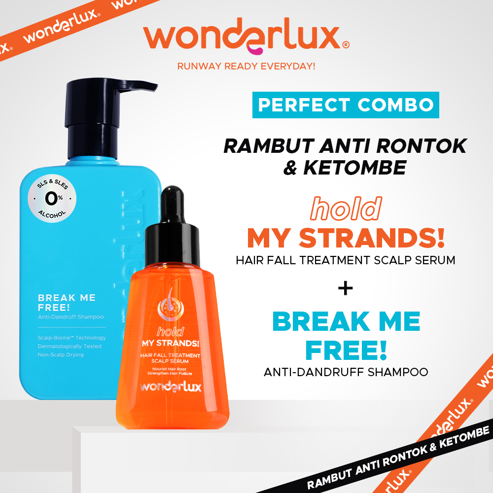 Jual Wonderlux Perfect Combo! -shampoo Anti Dandruf + Hair Serum Hold ...