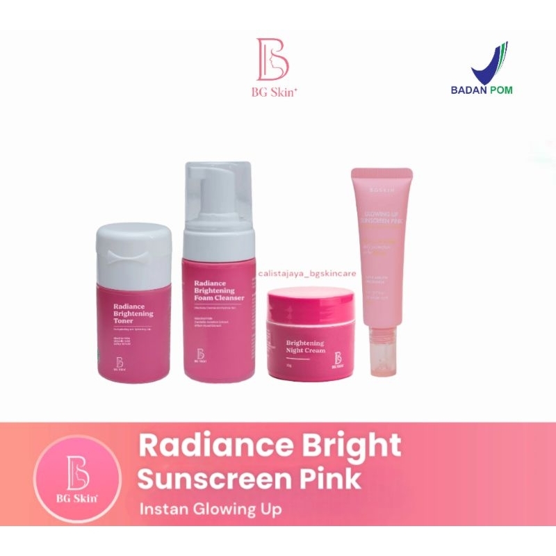 Jual PAKET BRIGHTENING GLOW PINK / RADIANCE BRIGHT SUNSCREEN PINK BG ...