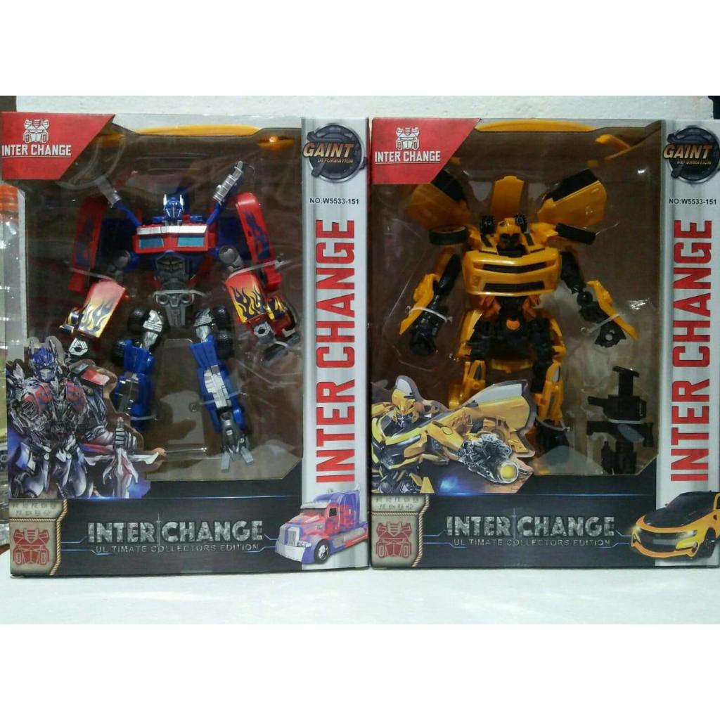 Jual Mainan Anak Robot Transformers Optimus Prime Bumble Bee Transfomer ...