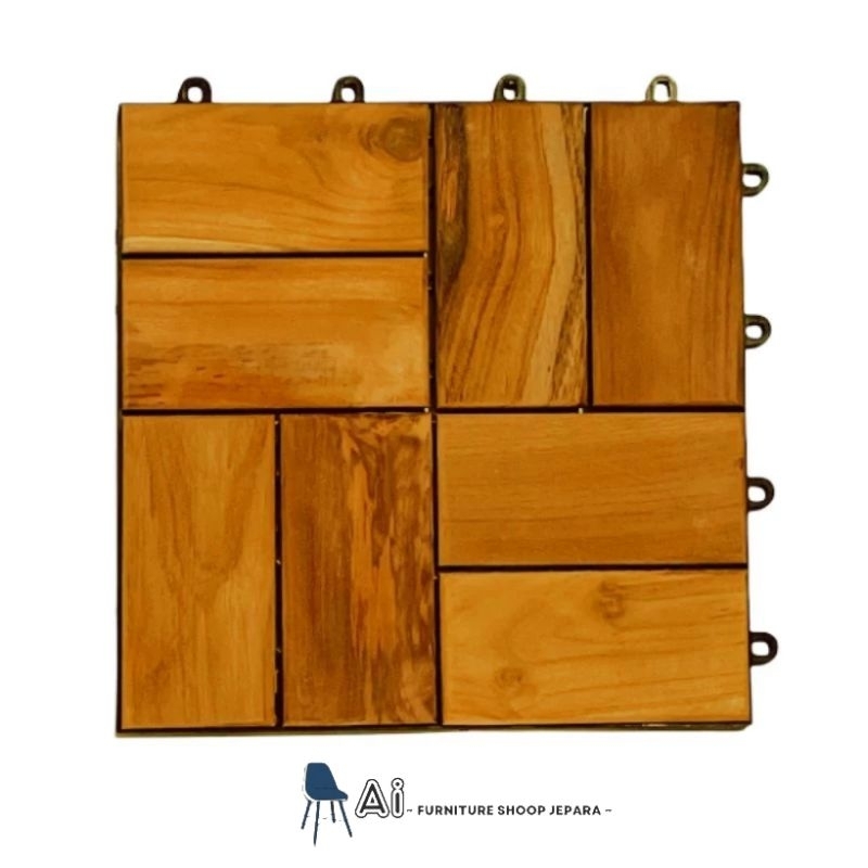 Jual Lantai Kayu / Decking Tile / Ubin Kayu Motif Mozaik 30Cm x 30CM ...