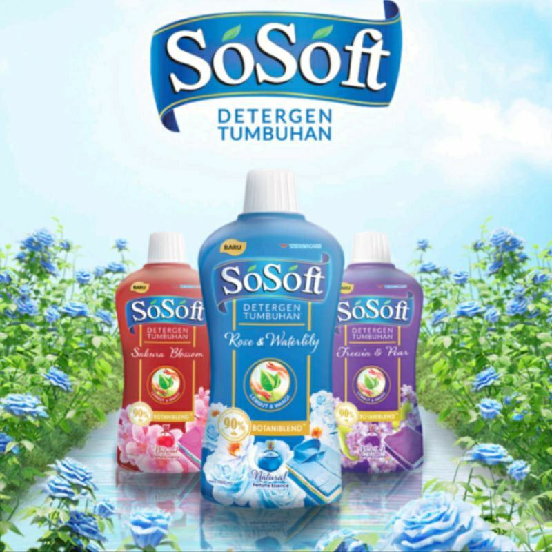Jual So Soft Deterjen Cair Botol 700ml | Shopee Indonesia