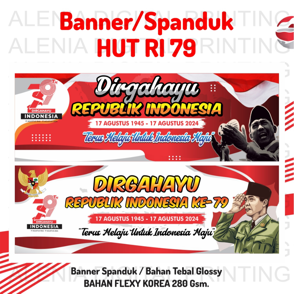 Jual Spanduk Banner 17 Agustus / Dirgahayu Kemerdekaan / HUT RI 79 | Shopee Indonesia
