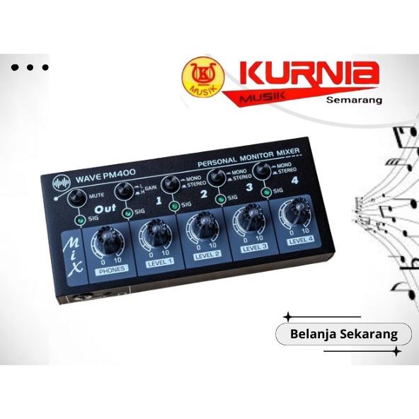 Jual Wave Audio Wave PM400 PM 400 Personal Monitor Mixer Stage ...