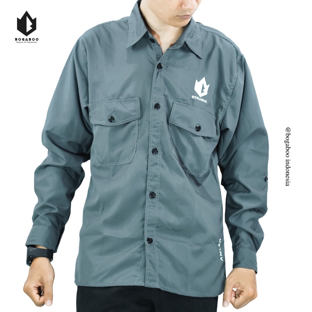 Jual Harga Bersahabat COD Kemeja Tactical Lengan Panjang Pria Kemeja P ...