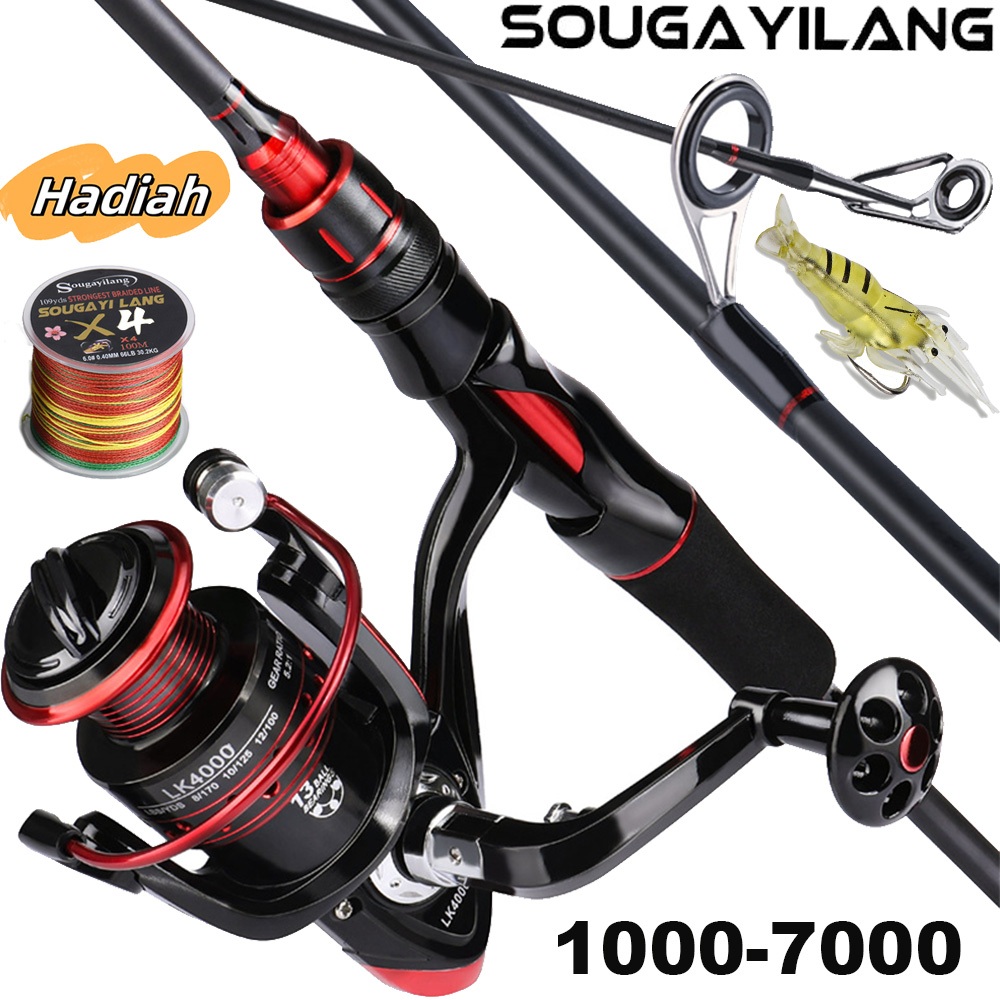 Jual Sougayilang 1.8-2.1M Joran Pancing Set Reel Pancing Pancingan Set Lengkap 2 Bagian 13BB 5.2 ...