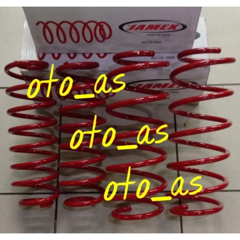 Jual paket per keong coil spring jamex empuk ford fiesta depan-belakang 4pcs STD Original ...