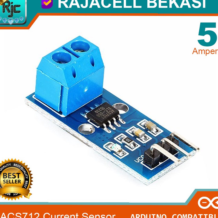 Jual ACS712 Current Sensor 5A Current Sensor Arus for Arduino | Shopee ...
