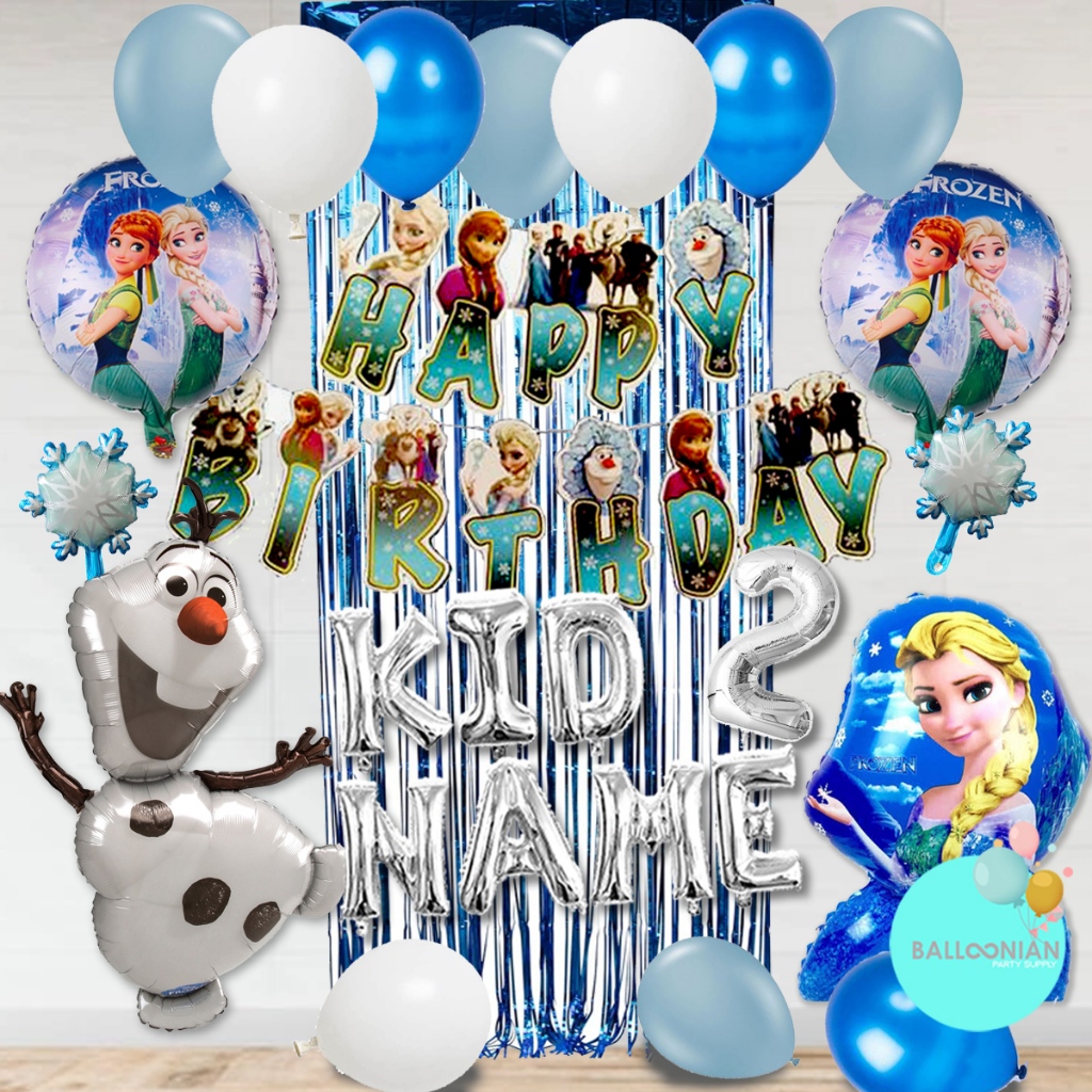 Jual FROZEN SIMPLE DEKORASI SET/DEKORASI ULTAH ANAK CEWE/BALON FOIL ...