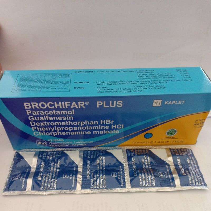 Jual Brochifar Plus 𝟏 𝐒𝐓𝐑𝐈𝐏 𝐈𝐒𝐈 𝟏𝟎 𝐊𝐀𝐏𝐋𝐄𝐓 - Meredakan Demam, Batuk dan ...