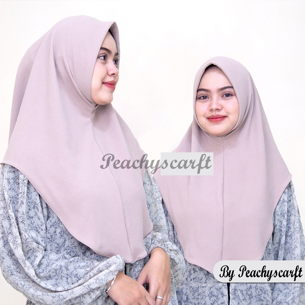 Jual Hijab Instan Bergo Snow Knit Oval Soft Pad Knit Premium M | Kerudung Jersey Knit Instan ...