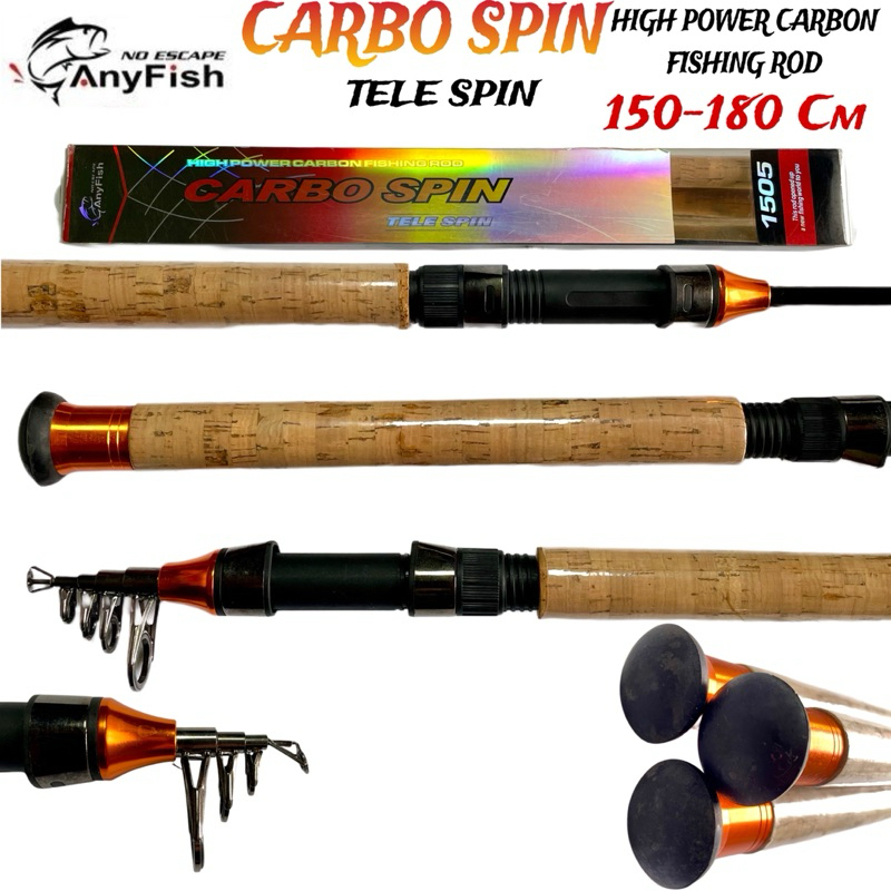 Jual Joran Antena Telescopic Carbon AnyFish CARBO SPIN 150/180 Cm | Shopee Indonesia