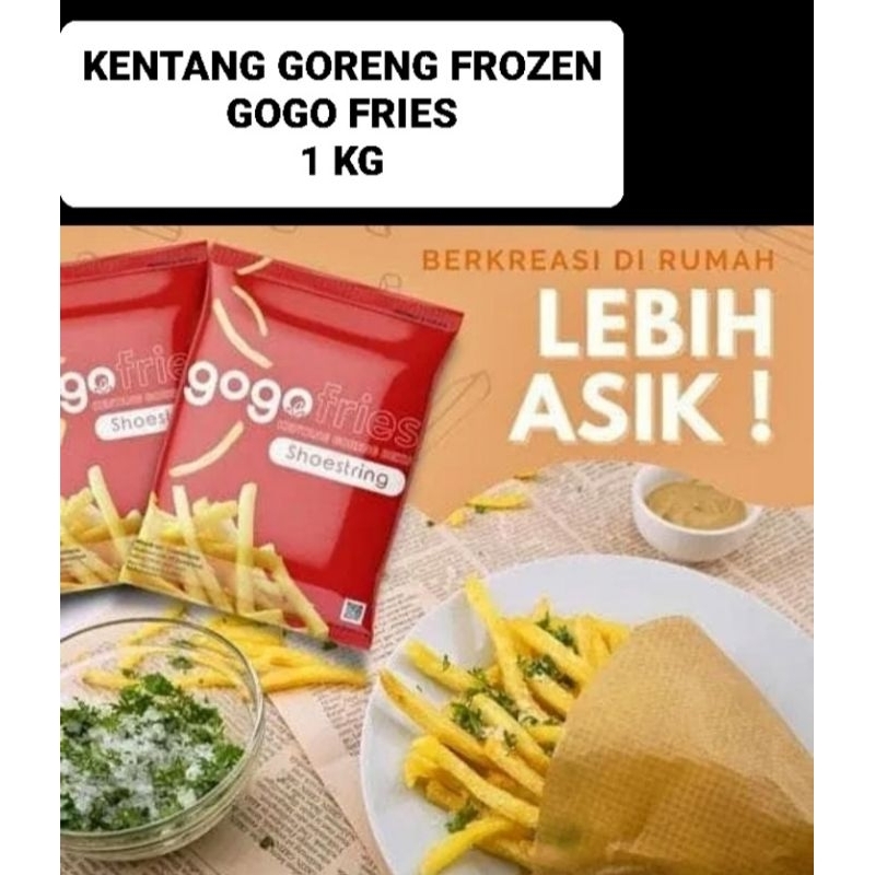 Jual KENTANG GORENG FROZEN 1KG GOGO FRIES | Shopee Indonesia