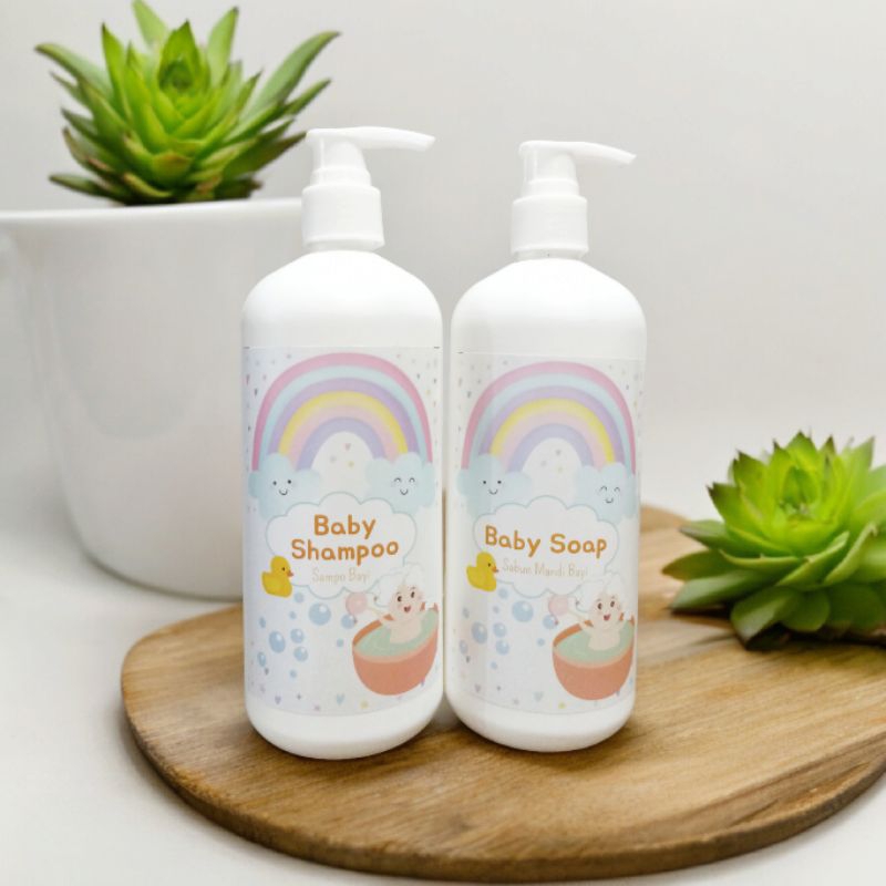 Jual Botol pump 500ml kartun bayi baby rainbow unik refill isi ulang ...