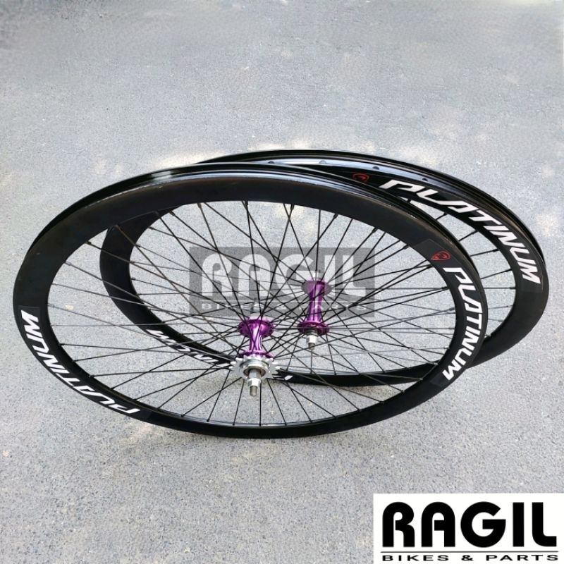 Jual WHEELSET SEPEDA 700C DOLTRAP PLATINUM 3CM 4CM 5CM 700 C VELG RIMS ...