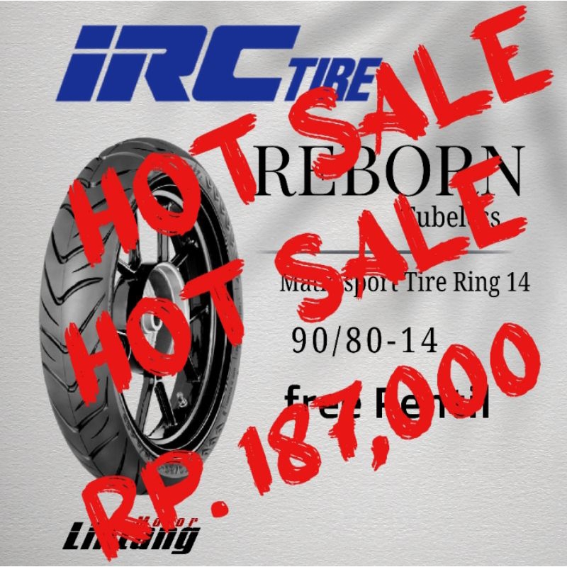 Jual Ban IRC 90/80-14 Reborn Ring 14 Tubeless | Shopee Indonesia