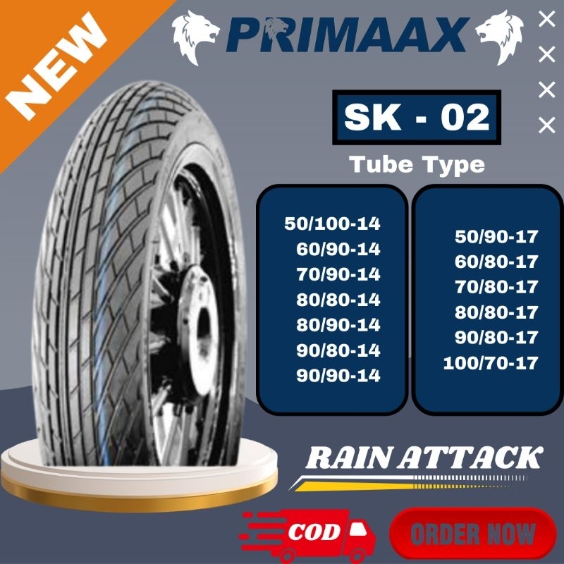 Jual BAN PRIMAAX SK-02 RING 14 17 TUBE TYPE/NON TUBELESS/BAN MATIC/BAN ...