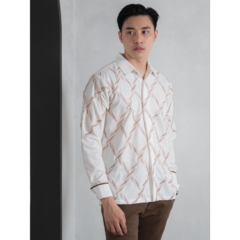 Jual Kemeja Bordir Pria NUC.ID Aldibaran 02 (BW) | Shopee Indonesia