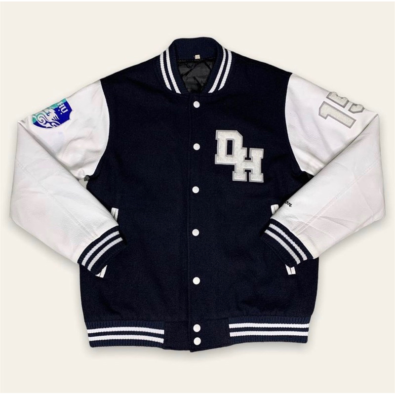 Jual Varsity jacket leather (kulit) dan satin | Shopee Indonesia