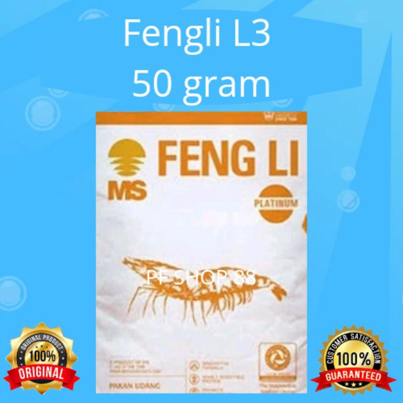 Jual Pelet Fengli 3L Pakan Udang Lobster Ikan Hias Repack 50 gram Original | Shopee Indonesia