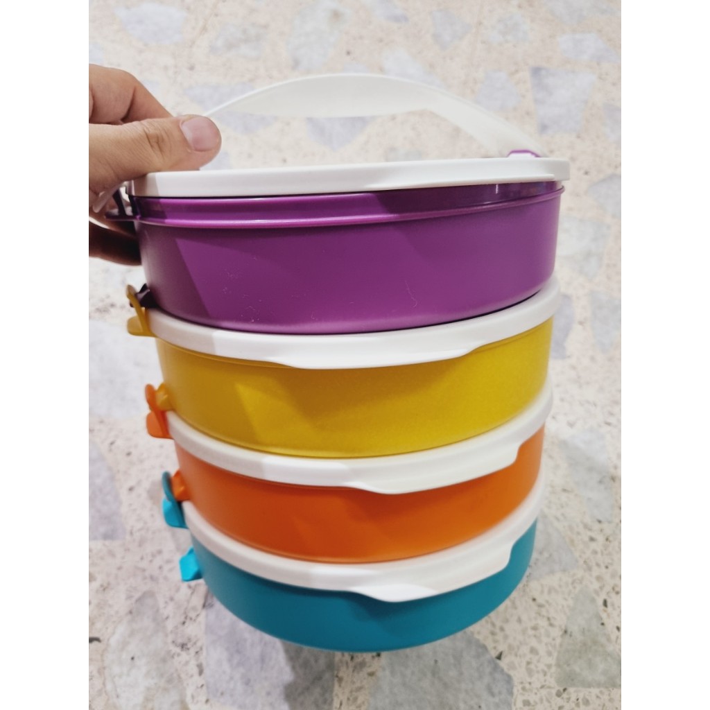 Jual RANTANG SUSUN 4 BULAT - TUPPERWARE CLICK TO GO ROUND | Shopee ...
