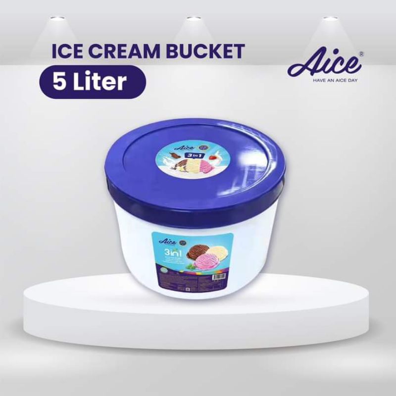 Jual ES KRIM AICE 5LITER 3IN1 (COKLAT STRAWBERRY VANILA) | Shopee Indonesia