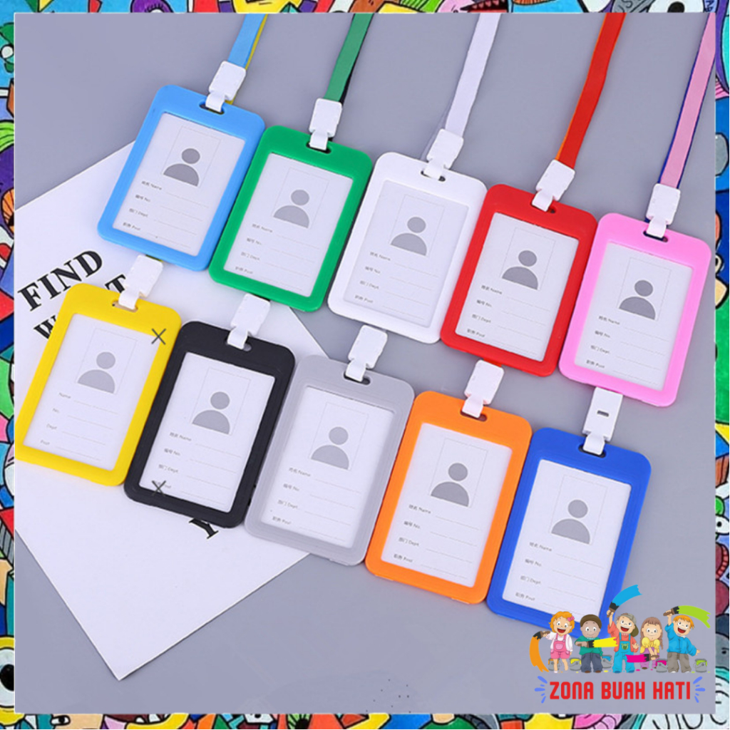 Jual ZBH Name Tag Id Card Transparant Gantungan Kartu Nama Plastik ...