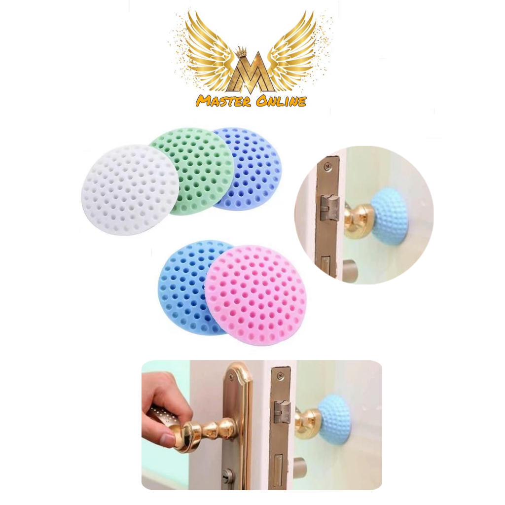 Jual MO851 Pengaman Gagang Pintu Engsel Karet Silikon Door Stopper Wall ...