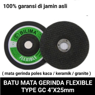 Jual bilima mata batu gerinda flexible 4"x3mm bevel kaca / keramik ...