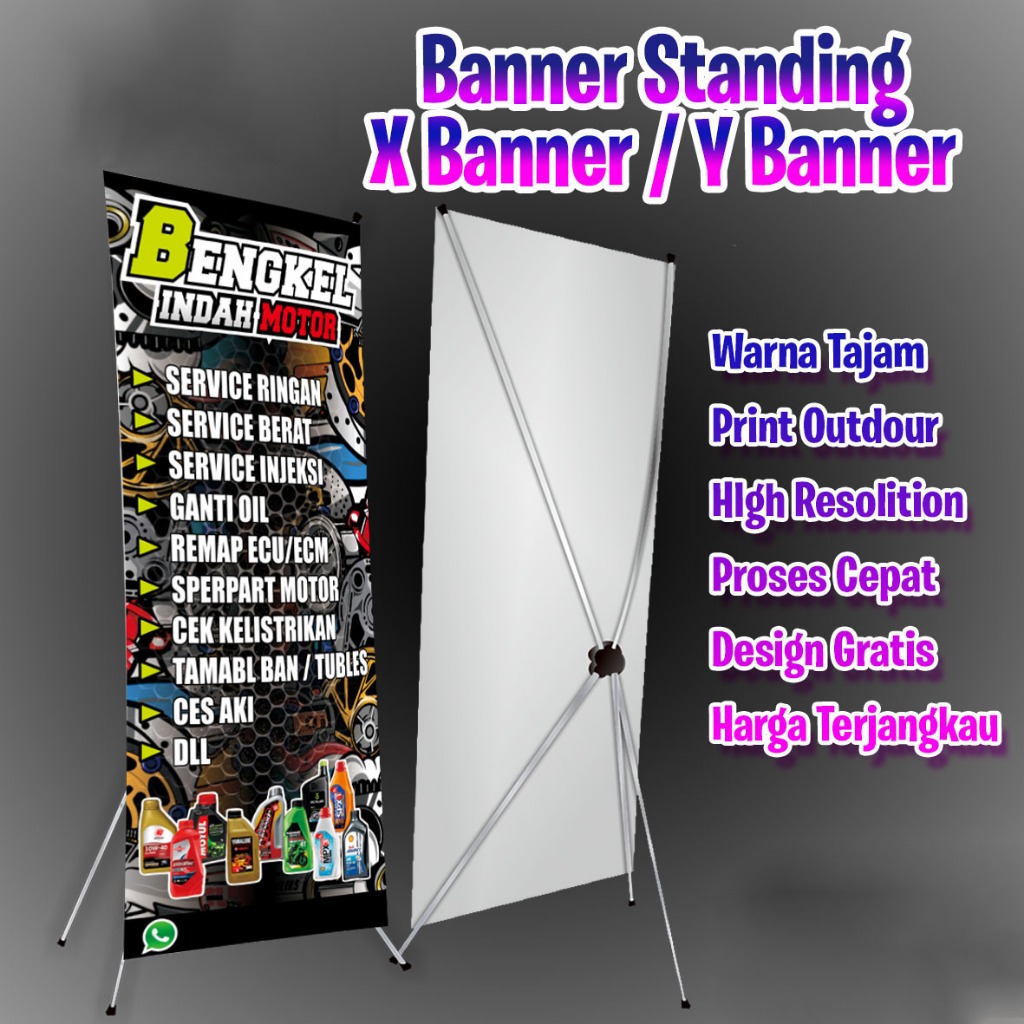 Jual Cetak Banner Apa saja Sudah Dengan Tiang Ukuran 60 x 160 Free ...