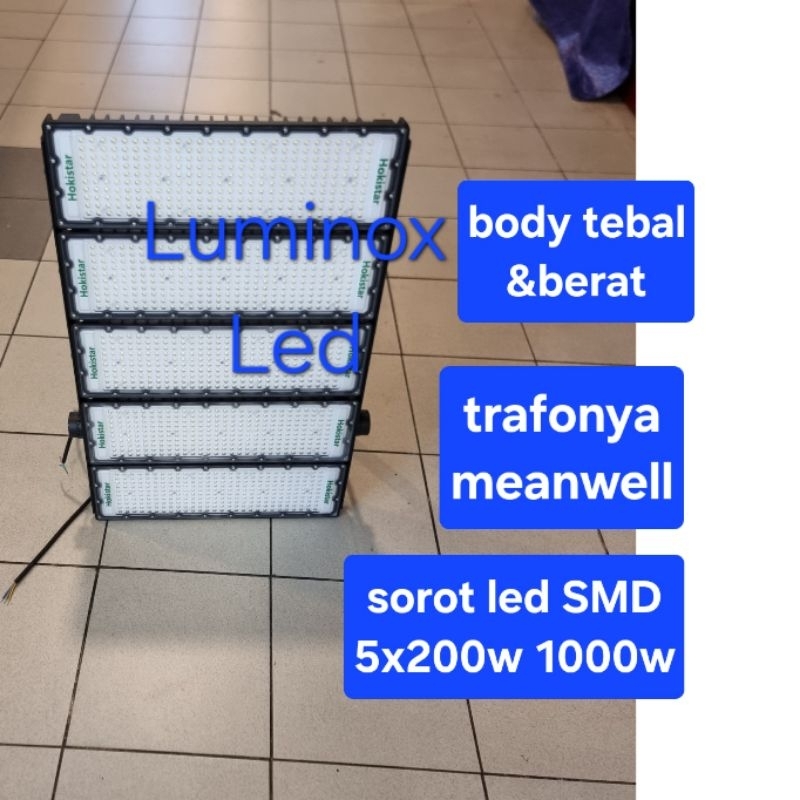 Jual lampu tembak led 1000watt sorot led 1000w sorot 1000 watt / flood ...