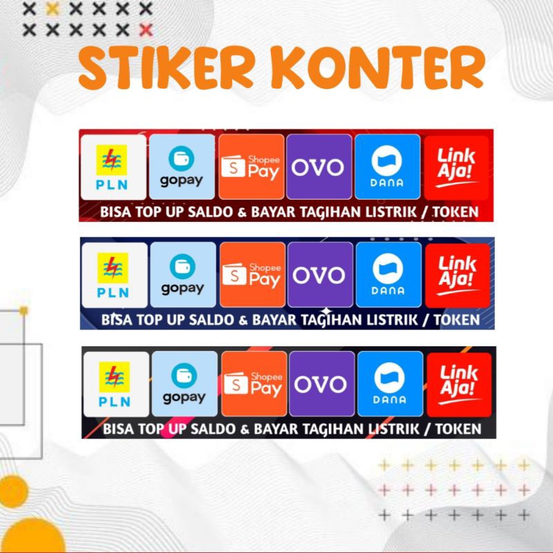 Jual CETAK STIKER VINYL ETALASE KONTER LOGO E wallet (bukan top up ...