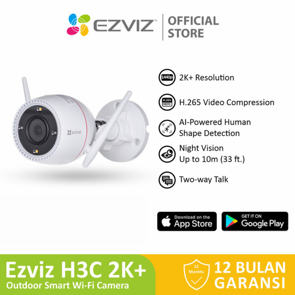 Jual Ezviz H3c 4MP 2K+ Smart IP Camera CCTV Outdoor -- Gatotkaca ...